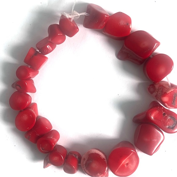 Office | Coral Nuggets Red Coral Strand Graduated Sizes Vintage | Poshmark